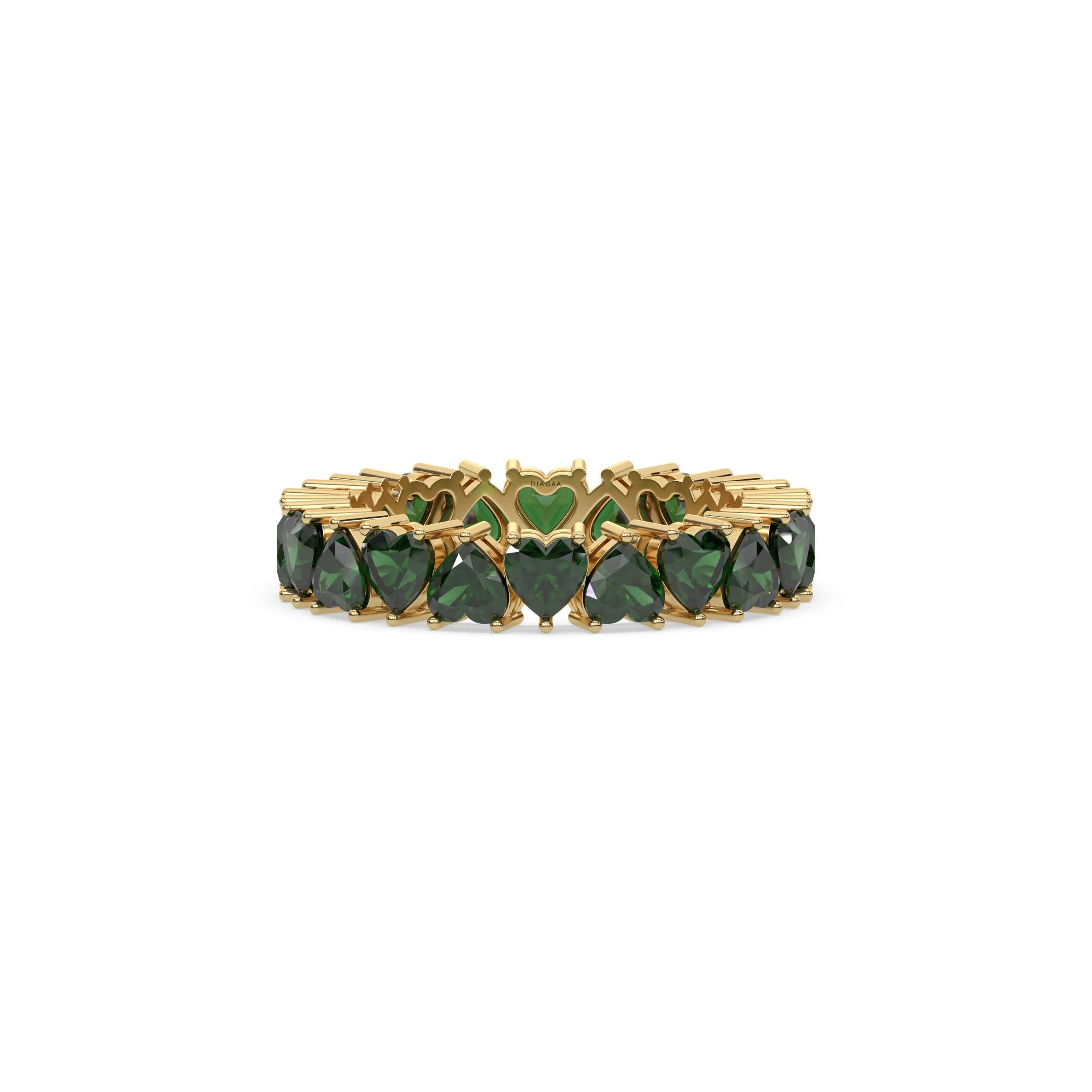 3 CT Heart Lab Emerald Eternity Ring | Diagaa